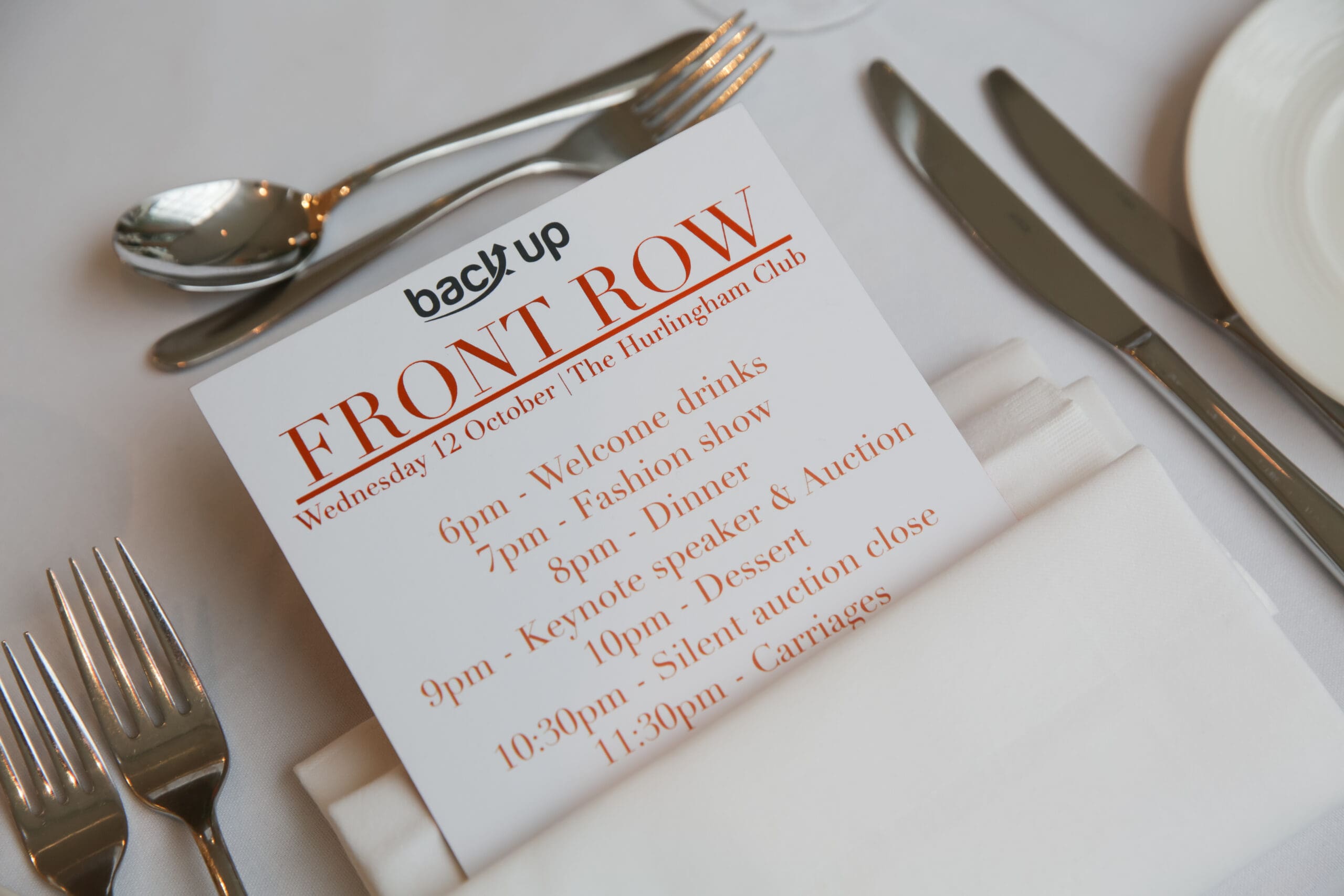 Front Row event | Back Up