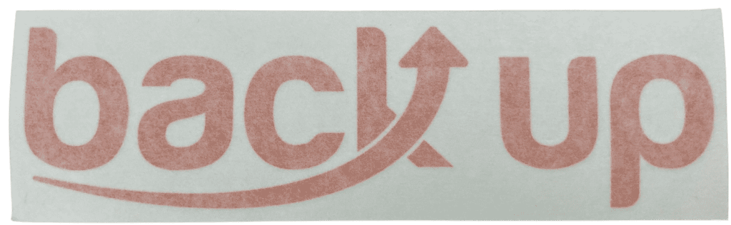 Back Up vinyl decal sticker - Back Up